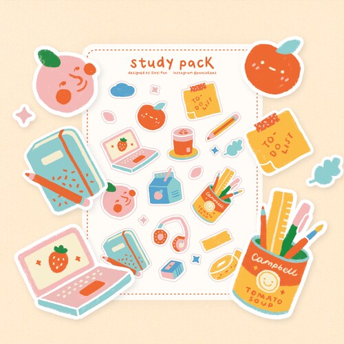Study Stickers Printable Stickers Digital Stickers - Etsy