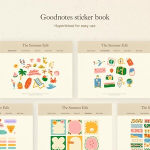 Summer Digital Sticker Collection: Goodnotes Planner Kit (PNG Files ...