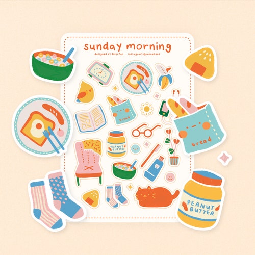 Morning Routine Stickers Printable Stickers Digital | Etsy