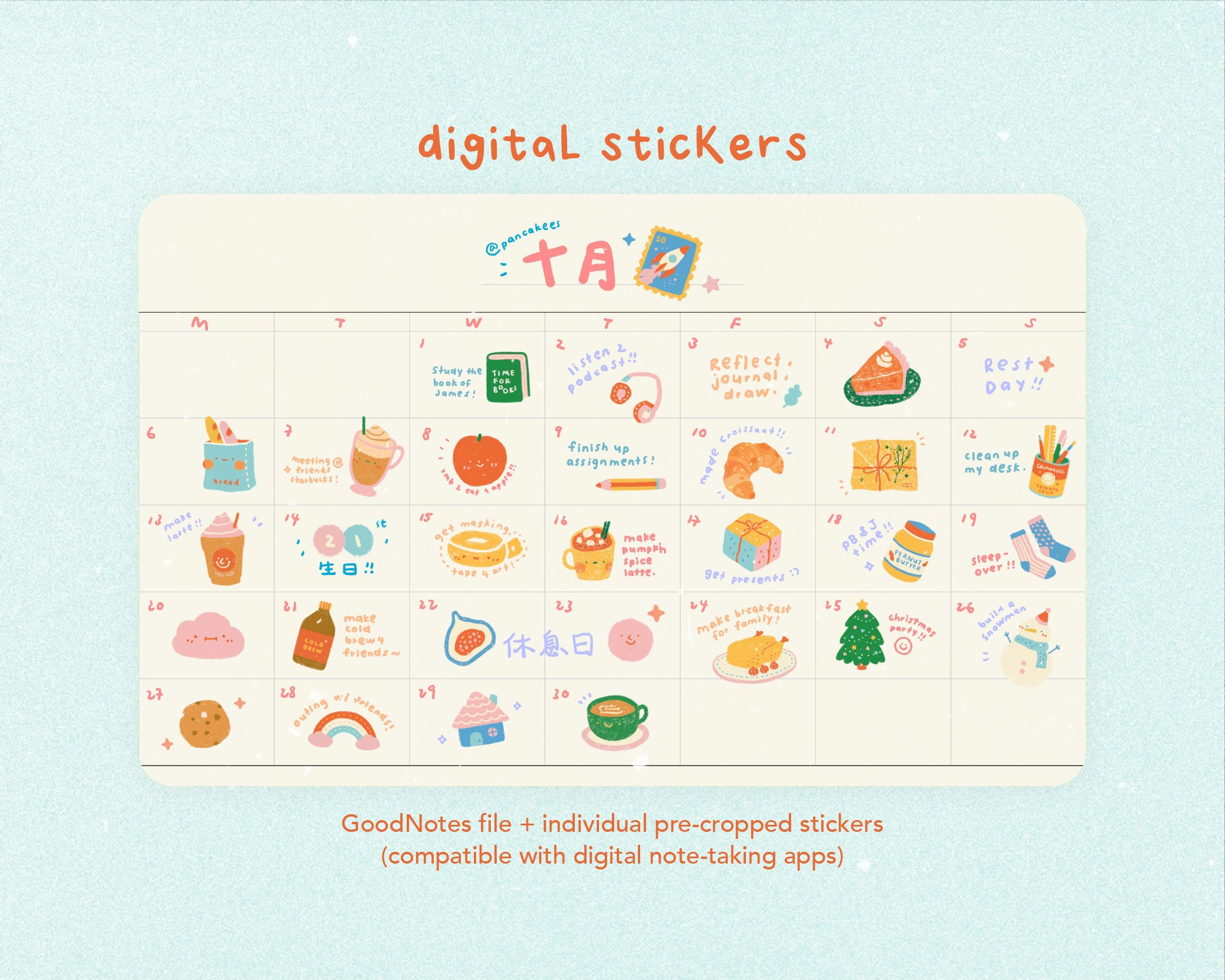 Back to School Stickers | Printable Stickers | Digital Stickers ...