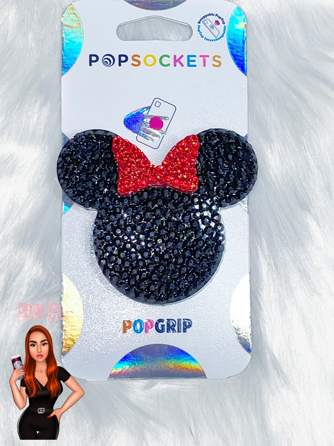 Minnie Inspired Blinged Pop Socket Bling Pop Socket Bling - Etsy UK