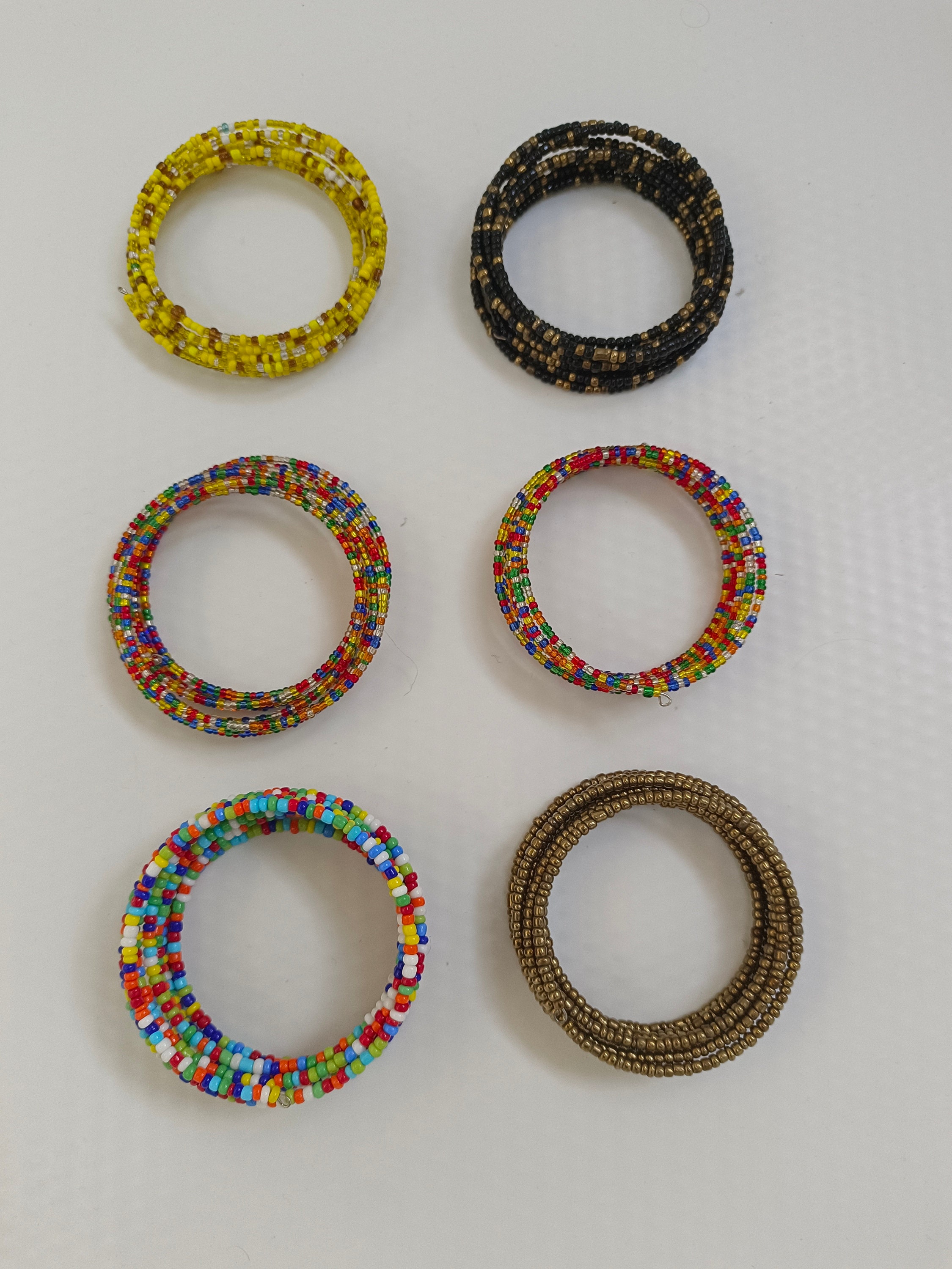 Ushanga Handmade. Multi-colored East African Beadwork. Bracelets ...