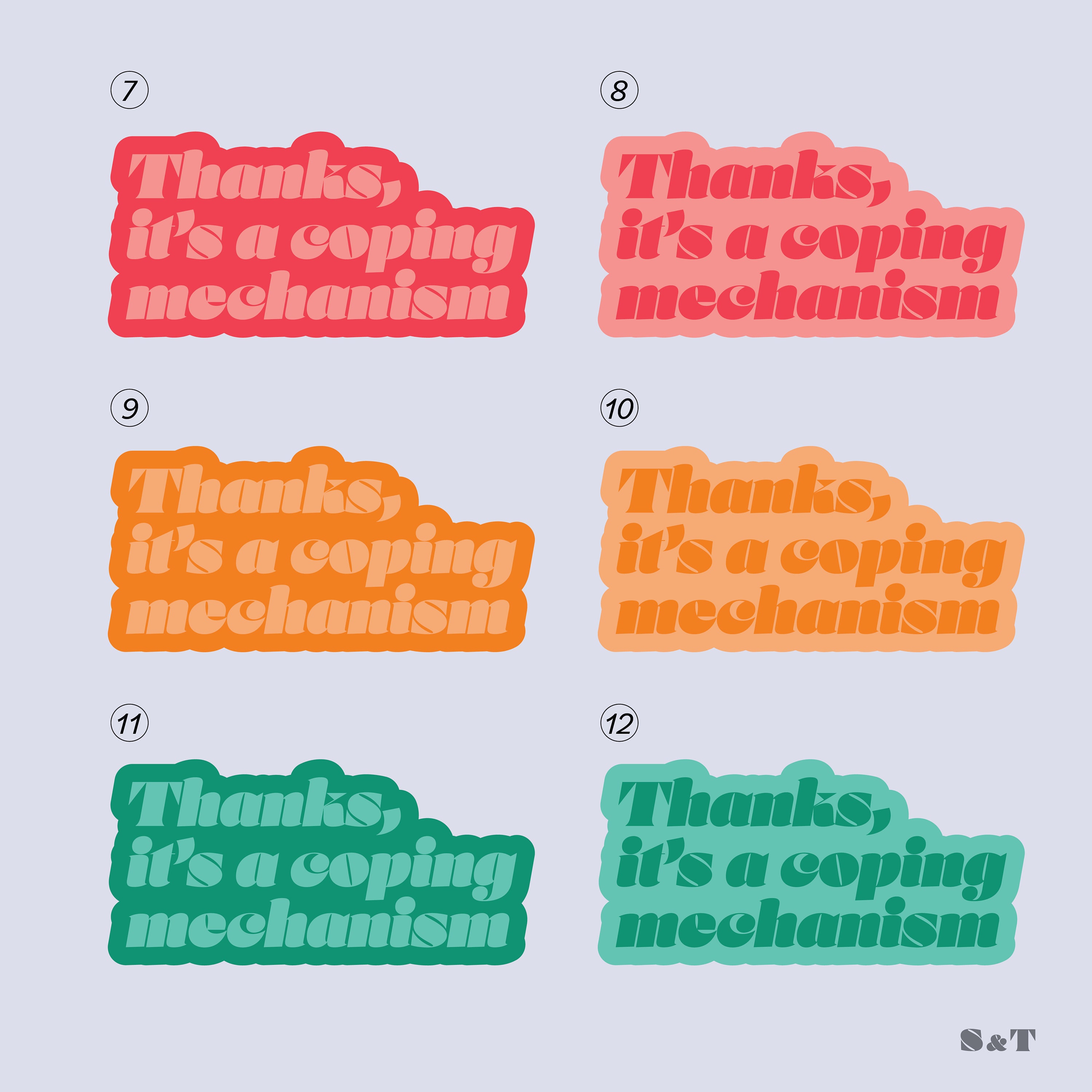 Thanks It's a Coping Mechanism, Mental Health Sticker, Sarcastic ...