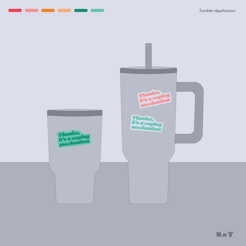 Thanks It's a Coping Mechanism, Mental Health Sticker, Sarcastic ...