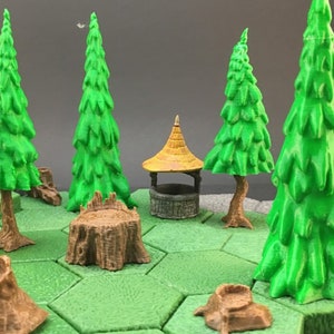 Forest Set - "hex" Tiles - Etsy