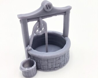 Water Well Wishing Well Minibasing 3D Printed 32mm Tabletop Miniature ...