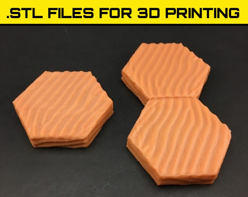 Desert Sand Texture STL Files Hyground Hex Crowns Terrain - Etsy
