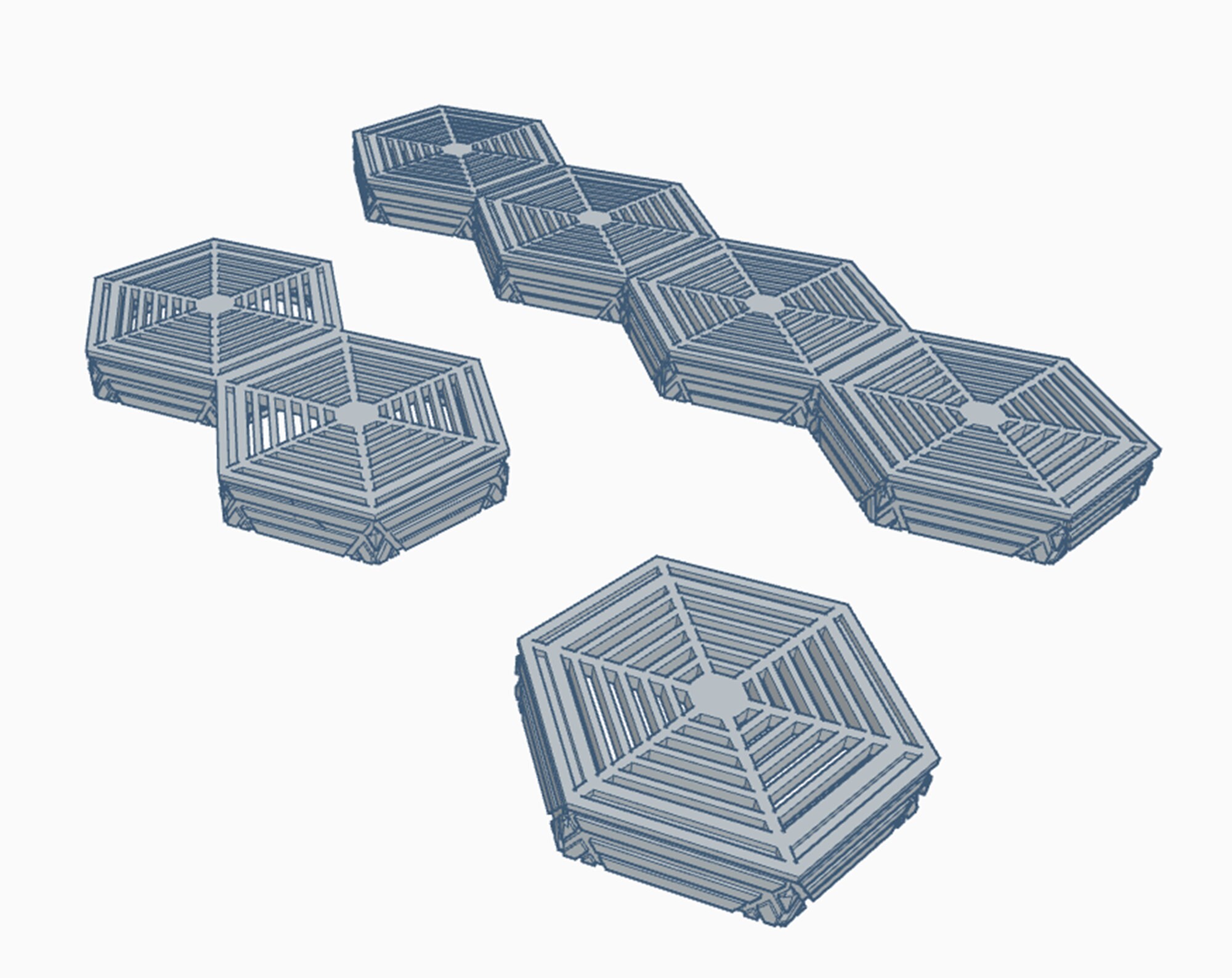 Catwalk Tiles STL Files Hyground Hex Crowns Terrain for - Etsy Hong Kong