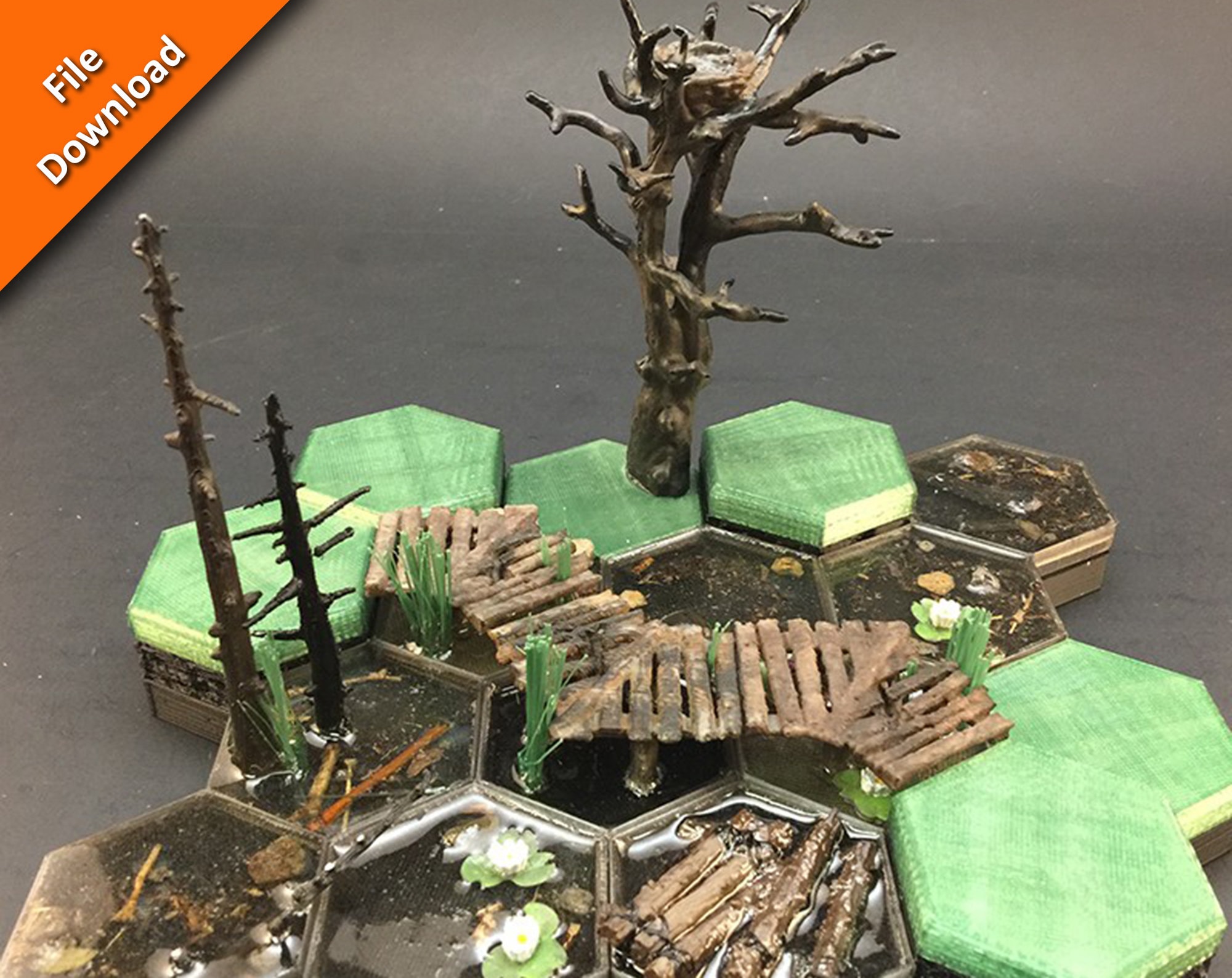 Swamp Set HEX tiles | Etsy