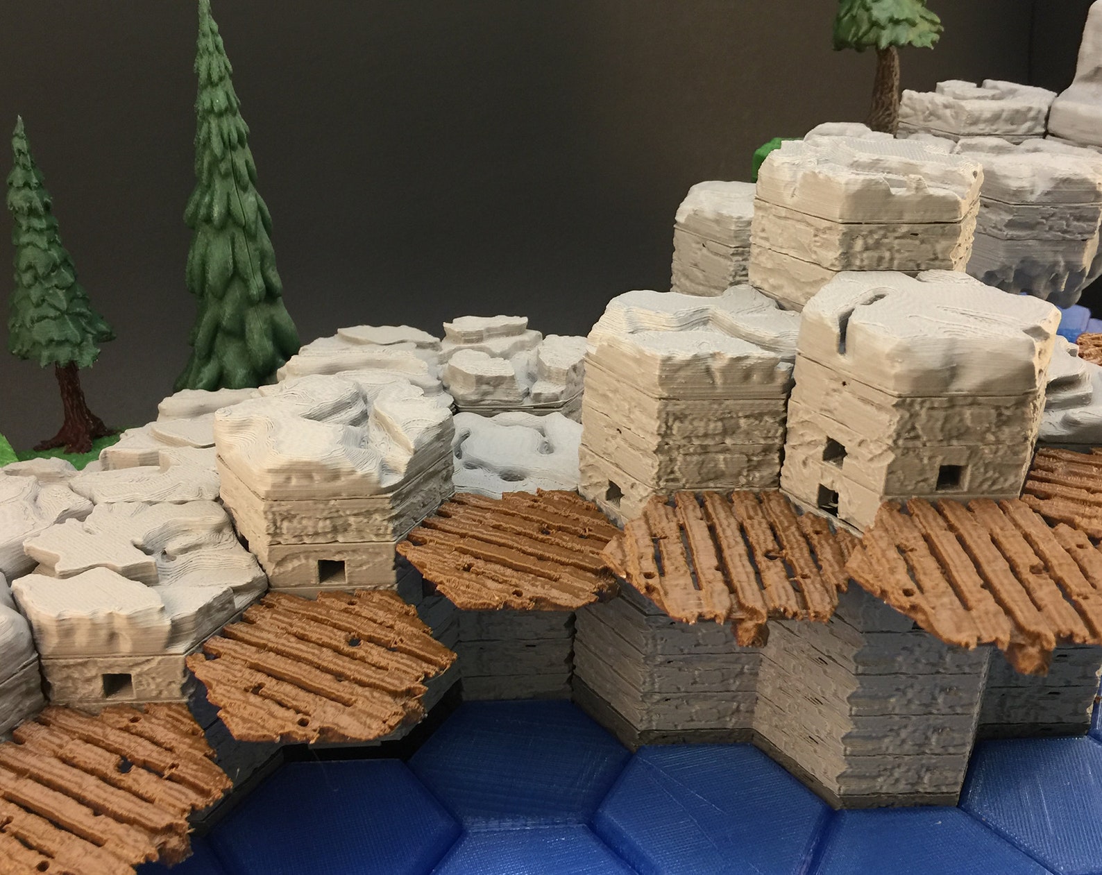 Cliff-side Walkways STL Files - Hyground Hex Crowns, Terrain for ...