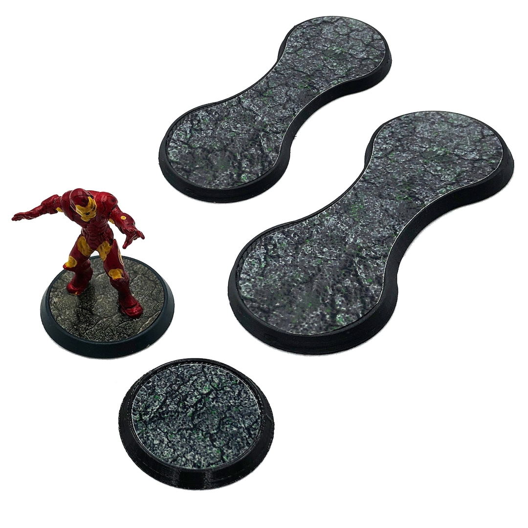 Heroscape-style Miniature Bases: 28mm, 32mm Round or Peanut Bases - Etsy
