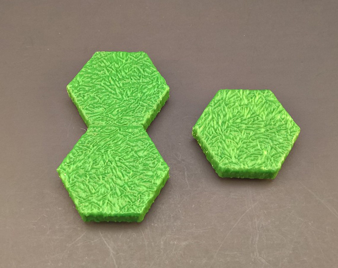 Grass Texture STL Files Hyground Hex Crowns Terrain for | Etsy