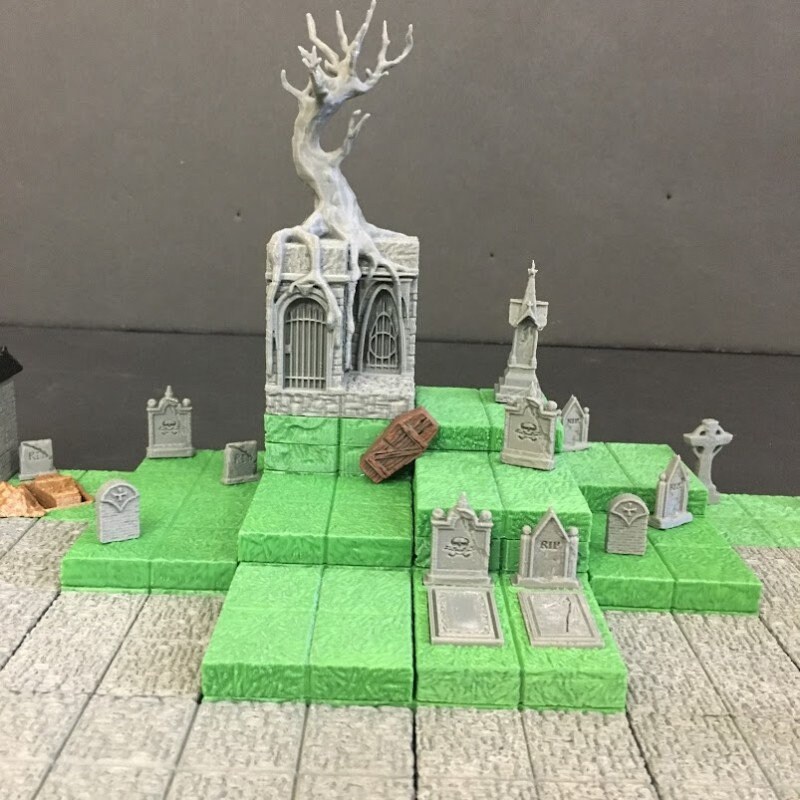 Cemetery Set square Tiles | Etsy