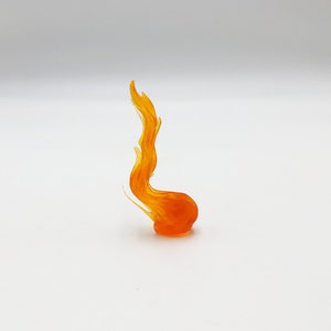 WILD FIRE Orange Translucent Resin Fire Miniature Diorama Glows Orange ...