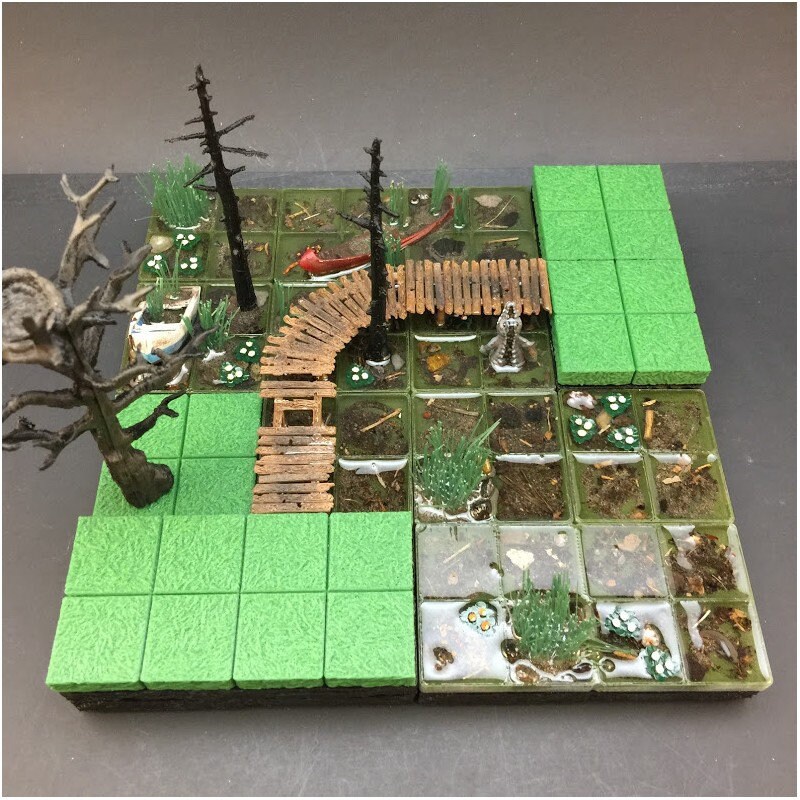 Swamp Set square Tiles | Etsy