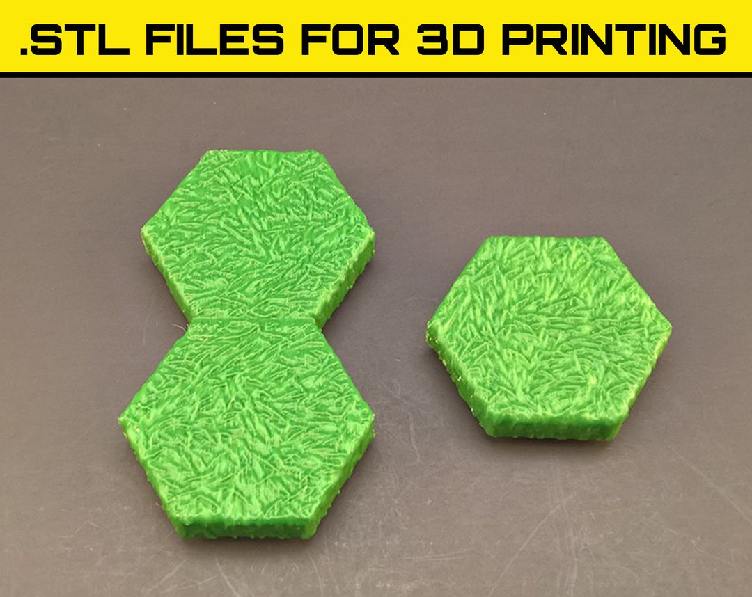 Grass Texture STL Files - Hyground Hex Crowns, Terrain for Miniature ...