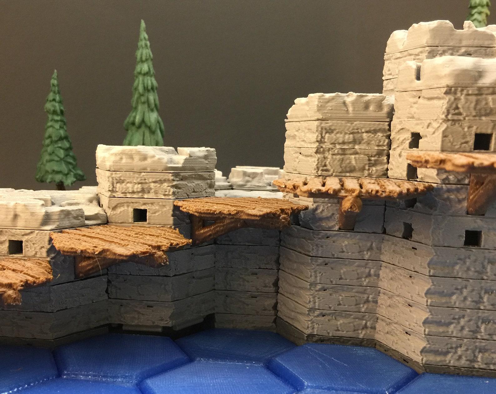 Cliff-side Walkways STL Files - Hyground Hex Crowns, Terrain for ...