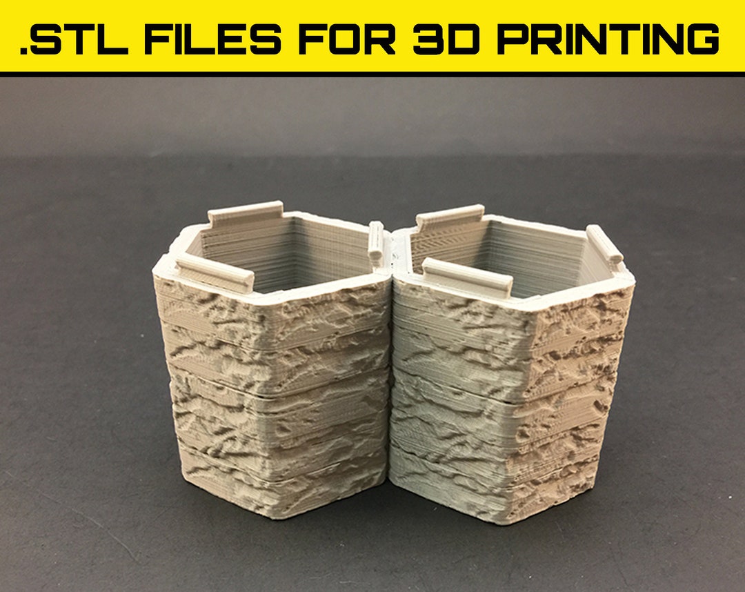 5 and 10 Tall Hex Bases STL Files - Hyground Hex Bases, Terrain for ...