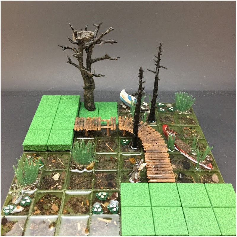 Swamp Set square Tiles | Etsy