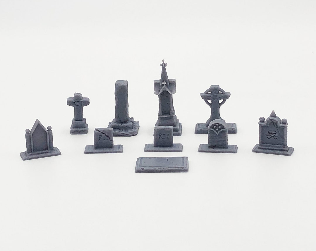 Gravestones for 28mm Miniature Gaming, Headstones, Fantasy, Diorama ...