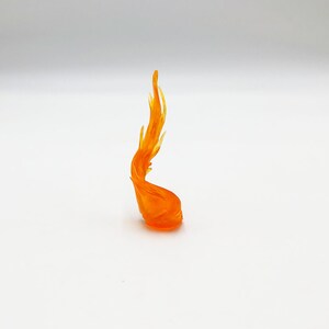 WILD FIRE Orange Translucent Resin Fire Miniature Diorama Glows Orange ...
