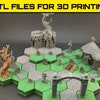 Gaming Playmat Water Hex Grid, Options 1, 1.5, 1.75 AF, Perfect for ...