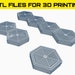 Catwalk Tiles STL Files - Hyground Hex Crowns, Terrain for Miniature ...