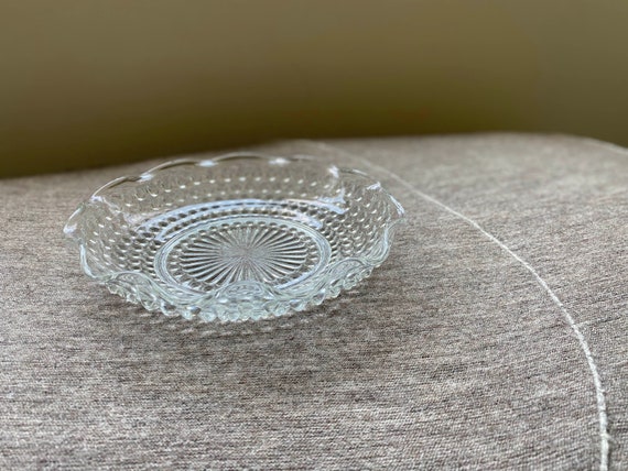 Anchor Hocking Scalloped Edge Hobnail Pattern Clear Glass - Etsy