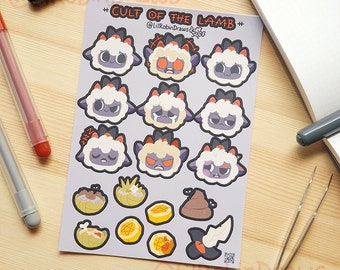 Cult of the Lamb Sticker Sheet - Etsy