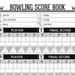 Bowling Score Sheet, Bowling Log, Game Tracker, Bowling Score Printable ...