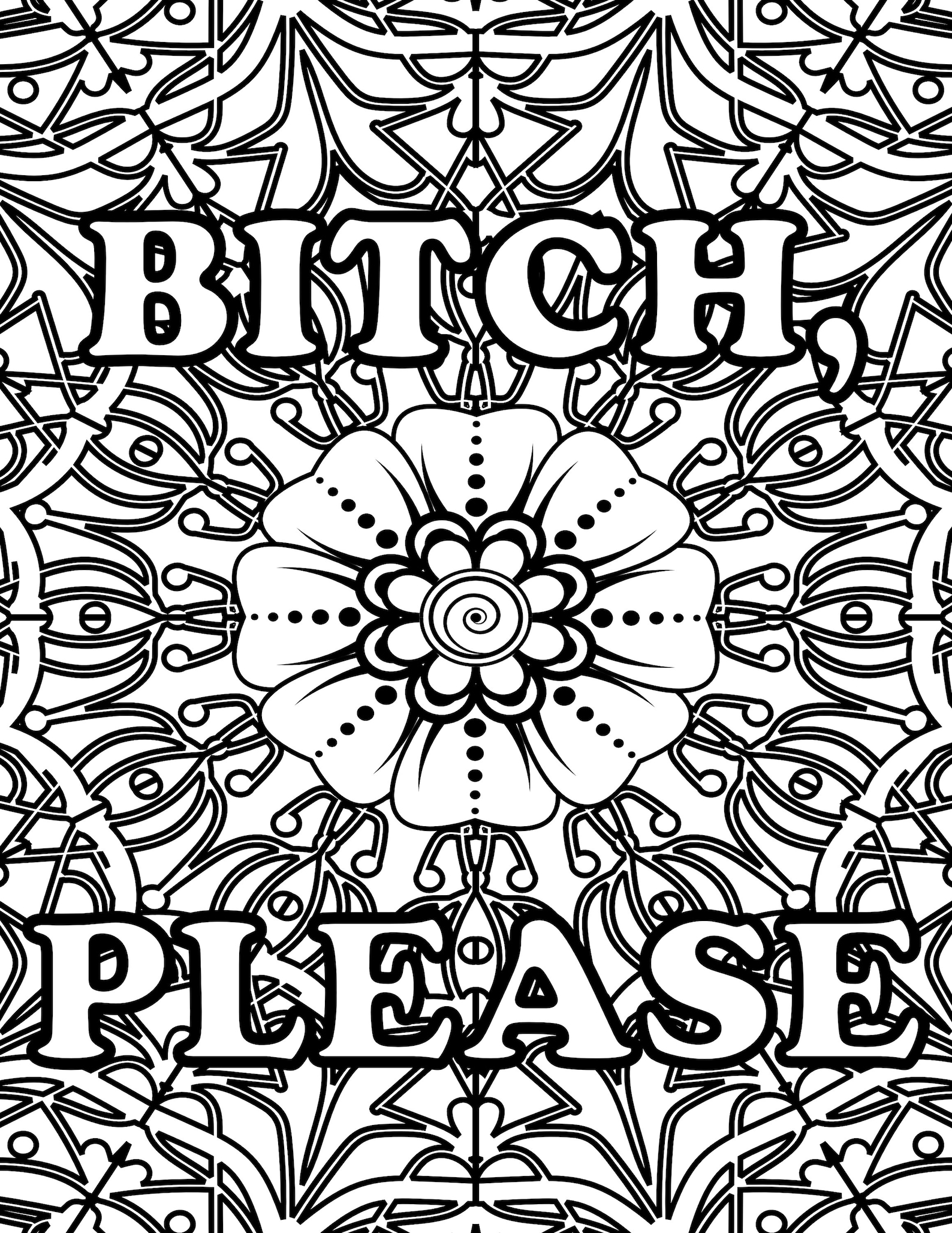 Swearing Coloring Page | Sweary Coloring Page | Adult Coloring Book ...