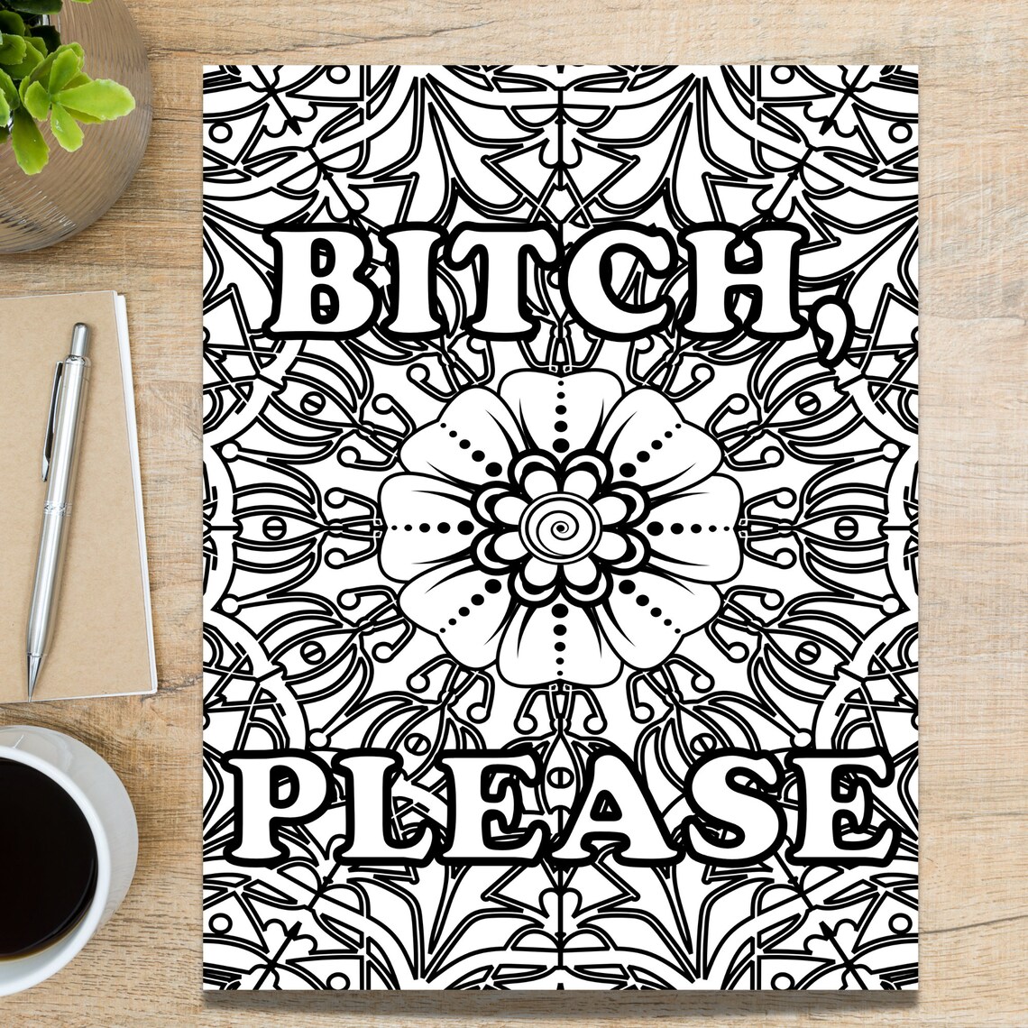 Swearing Coloring Page | Sweary Coloring Page | Adult Coloring Book ...