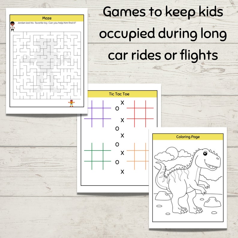 Road Trip Activity Pack, Road Trip Games, Airplane Activity Book for ...