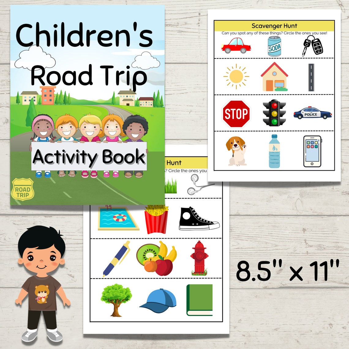 Road Trip Activity Pack, Road Trip Games, Airplane Activity Book for ...