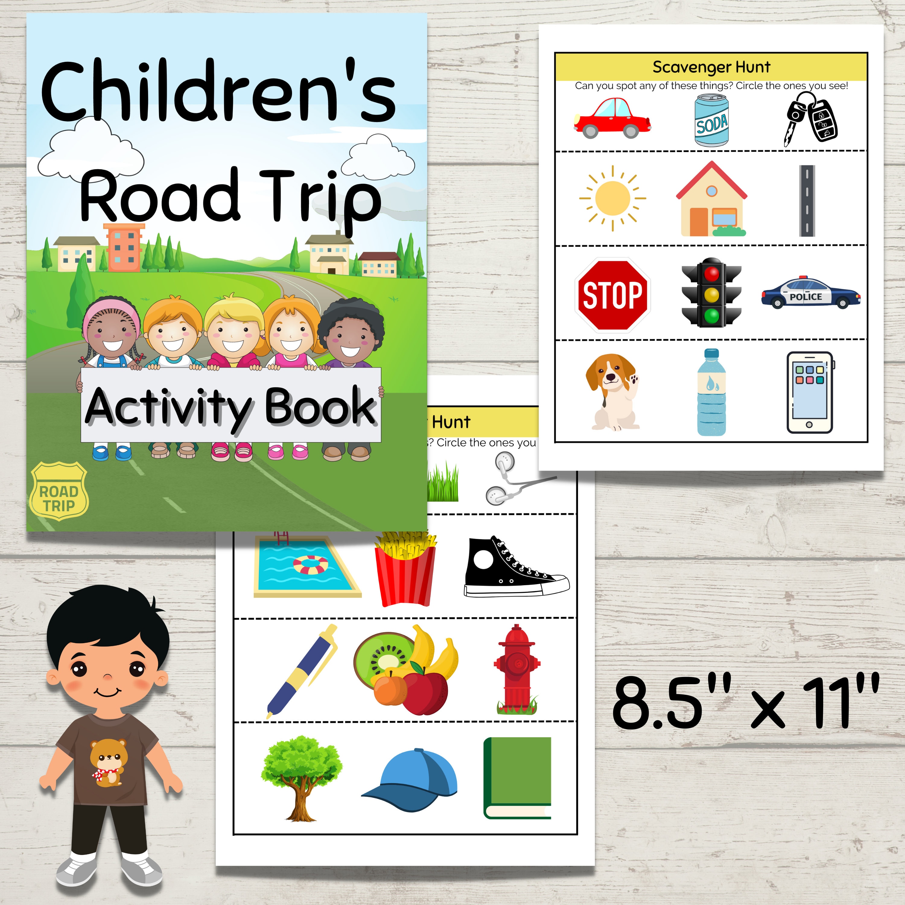 Road Trip Activity Pack, Road Trip Games, Airplane Activity Book for ...
