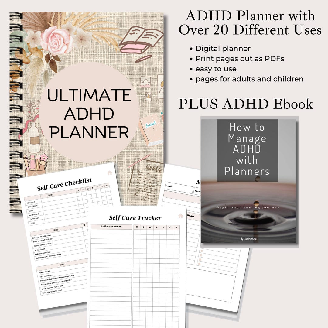Adhdplanner, ADHD Journal, All in One Digital Journal 2025, Digital ...