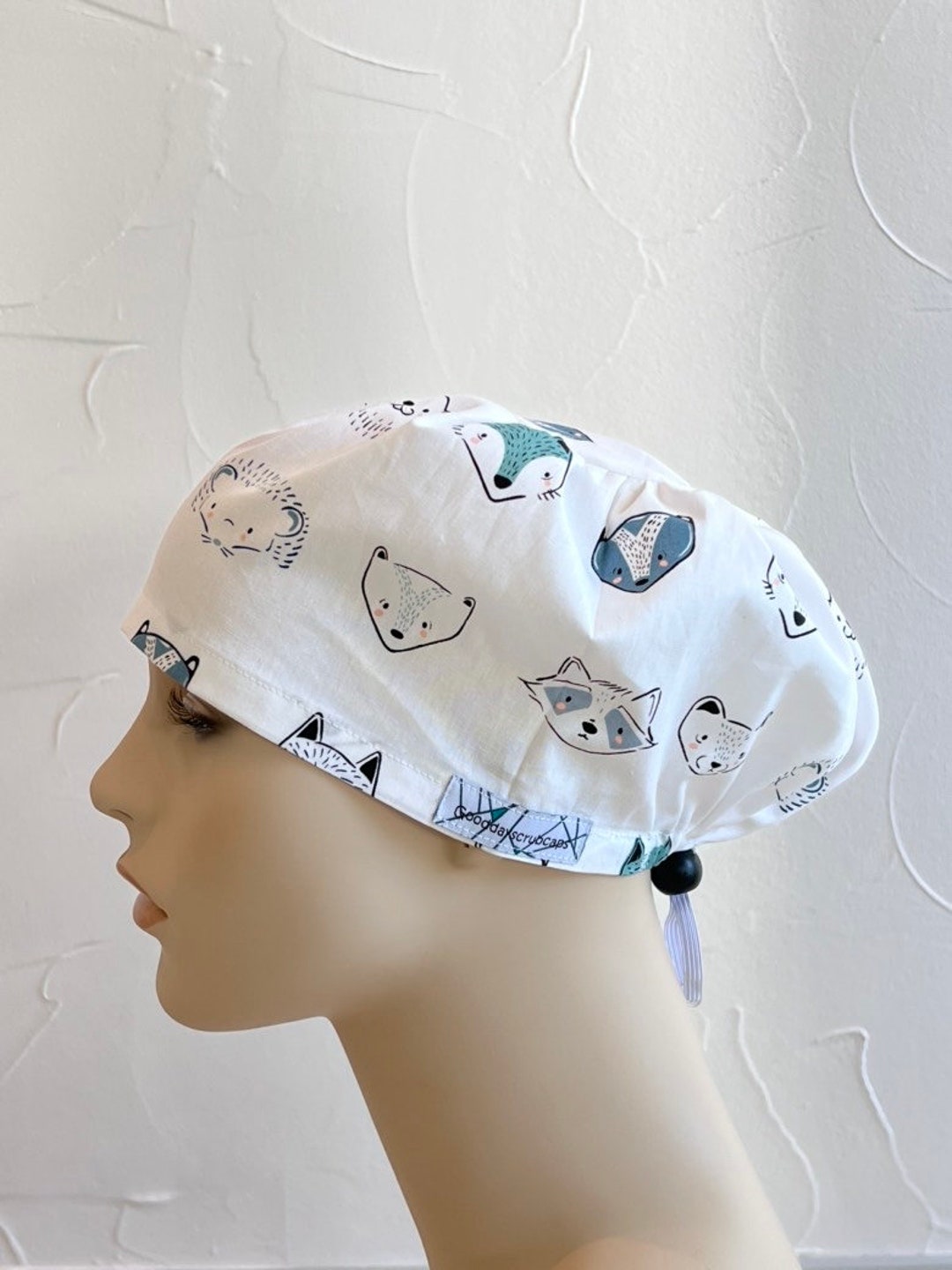 Teal Cool Living Furries Scrub Cap - Etsy