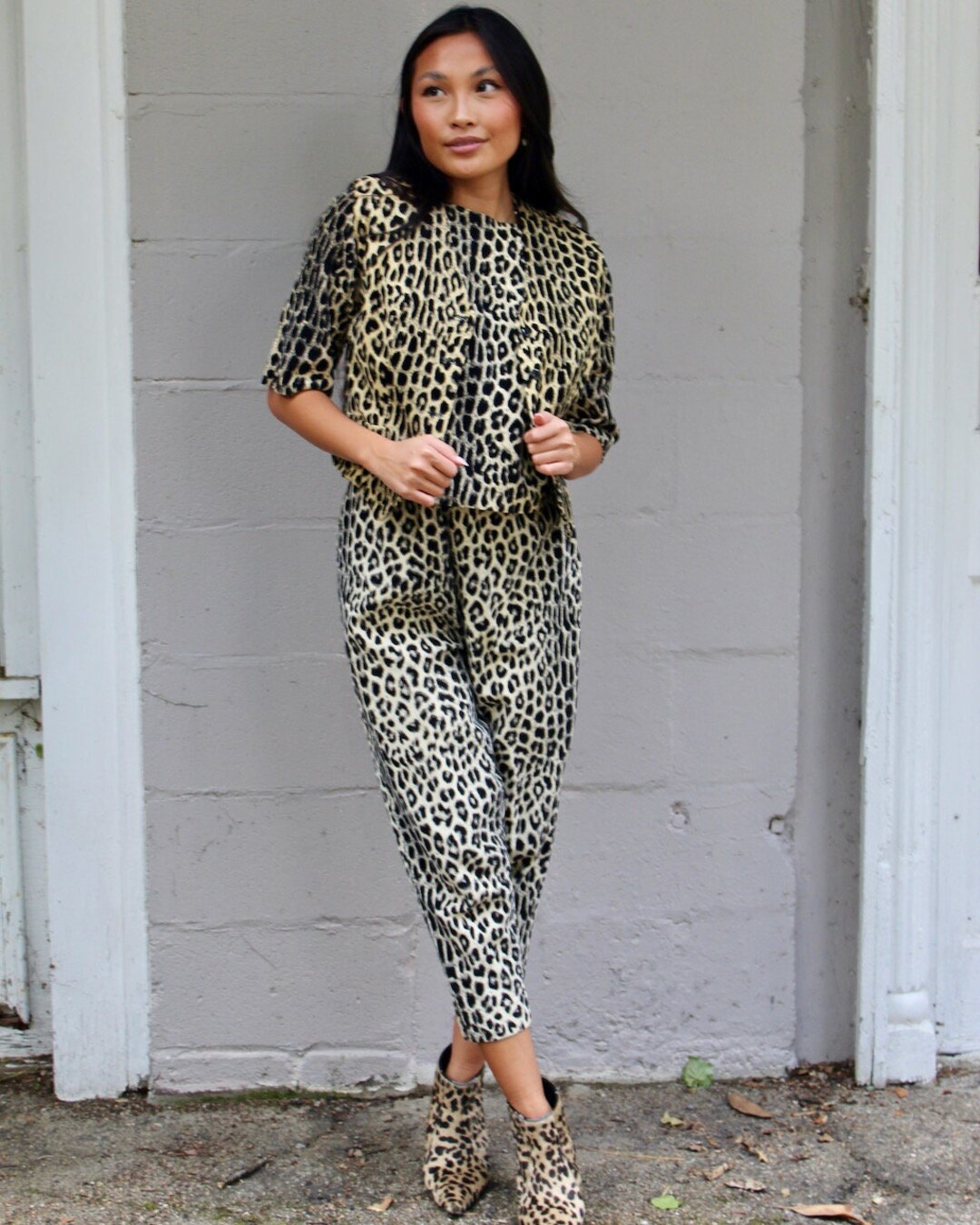 Vintage 1950s Cheetah Print Matching Set - Etsy