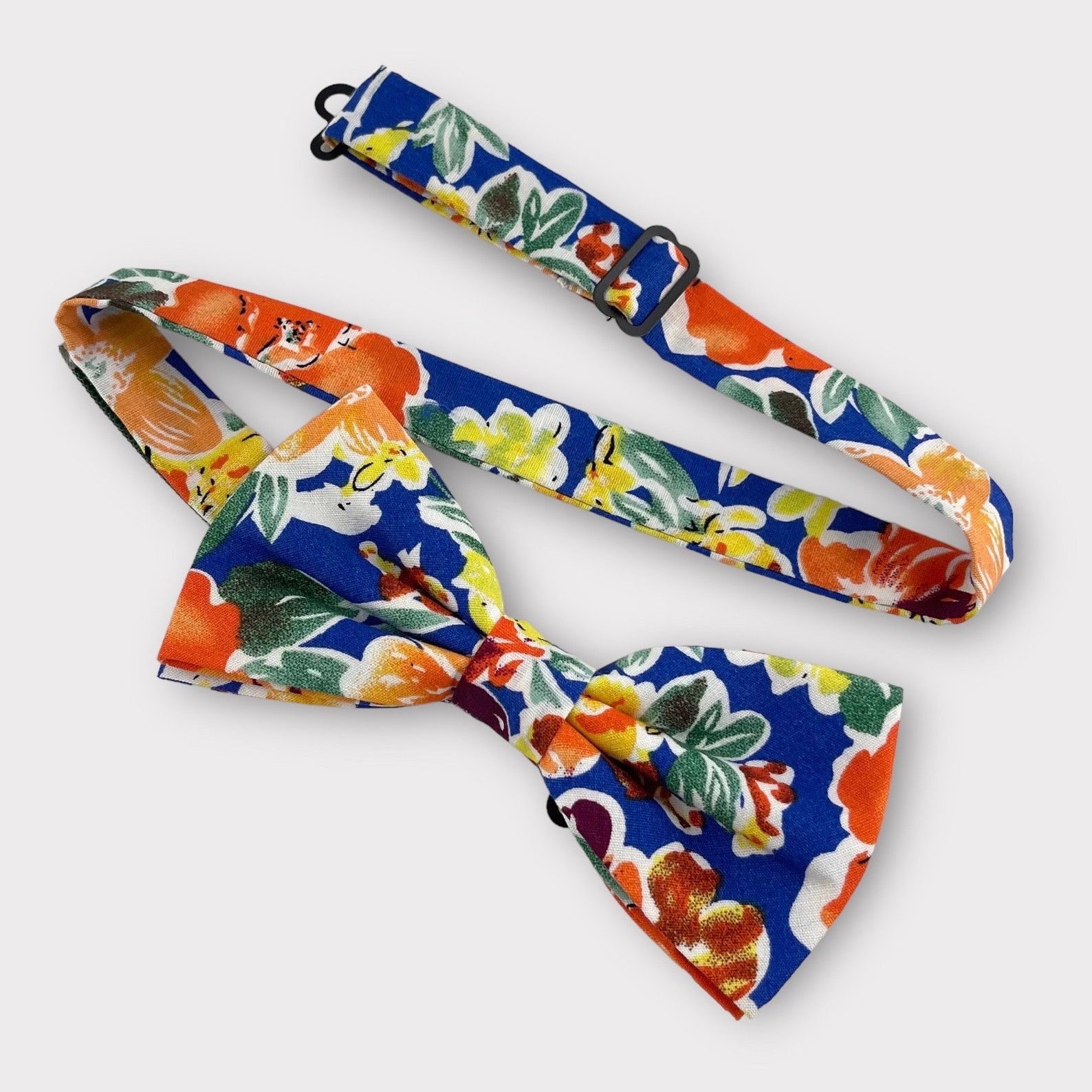Men's Blue Tropical Floral Print Necktie Slim/narrow Width Destination ...