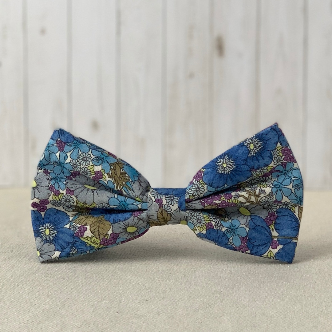Men's Rustic Style Retro Floral Bow Tie Cotton Pre-tied Adjustable Bow ...