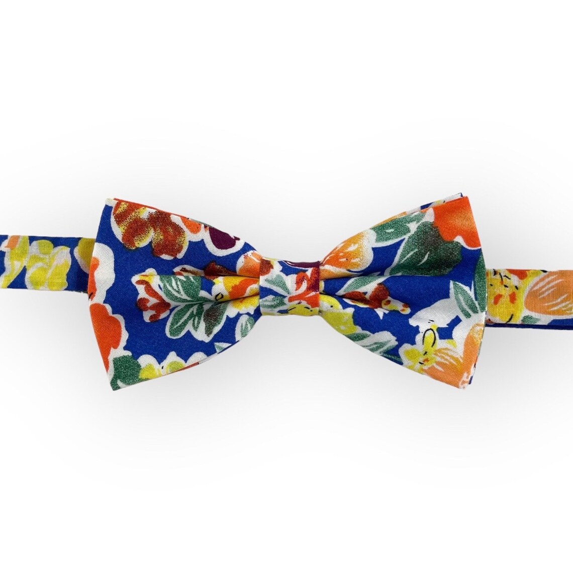 Men's Blue Tropical Floral Print Necktie Slim/narrow Width Destination ...