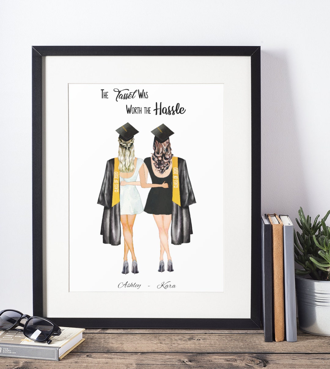 Friends Graduation Print, Graduation Gift for Her, College Graduate ...