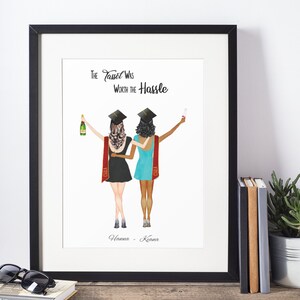 Friends Graduation Print, Graduation Gift for Her, College Graduate ...