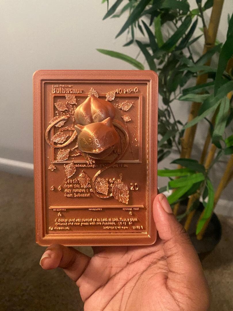 3D Printed Bulbasaur Card - Etsy