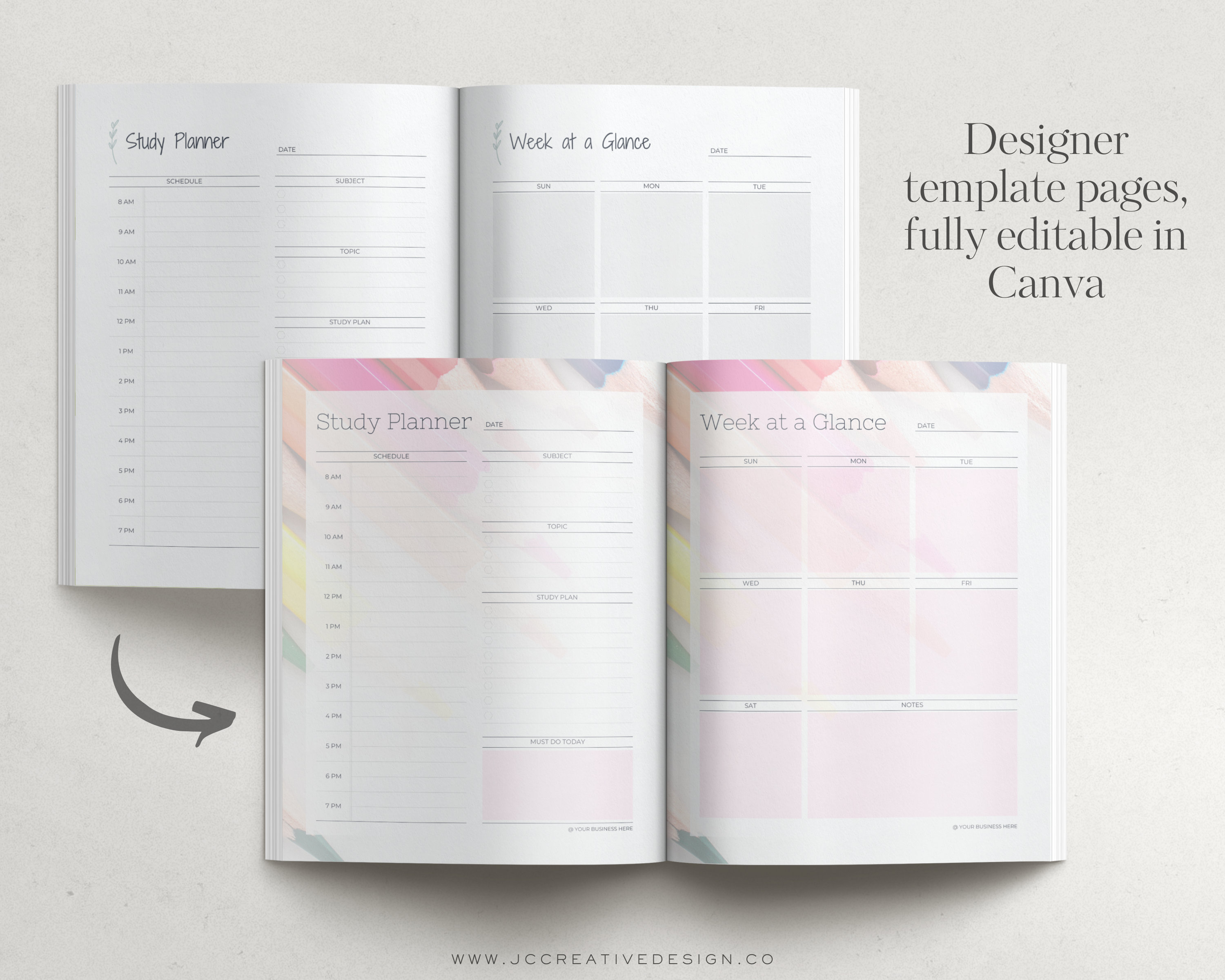 PLR Template Academic Planner Undated Student Planner Commercial Use ...