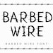 Barbed Wire Font Barb Wire Font Barbed Wire Letters Font Thick Barbed ...