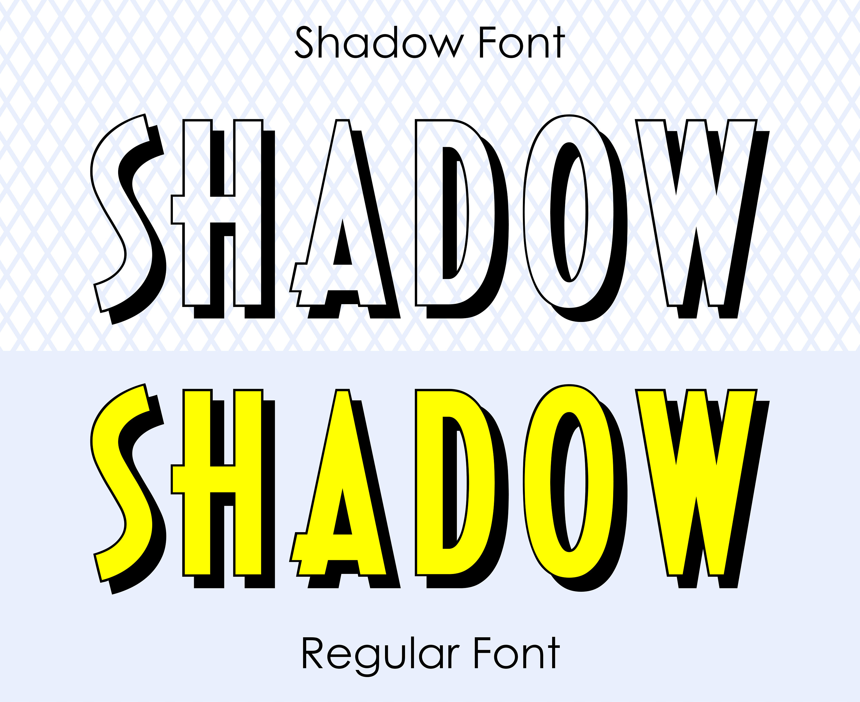Shadow Font Ttf Svg Files Shadow Letters Font Block Shadow - Etsy