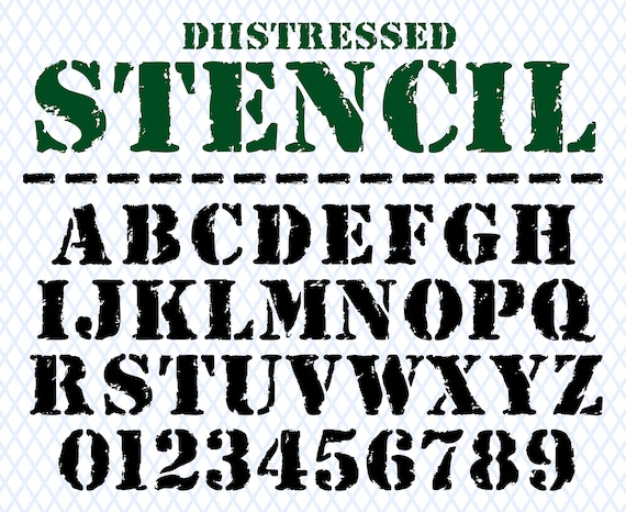 Stencil Font Ttf Svg Distressed Military Font Army Font - Etsy Stencil Font Ttf Svg Distressed Military Font Army Font - Etsy
