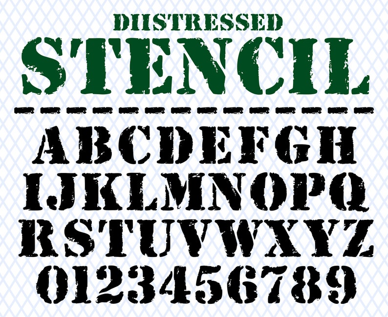 Stencil Font Ttf Svg Distressed Military Font Army Font Military ...