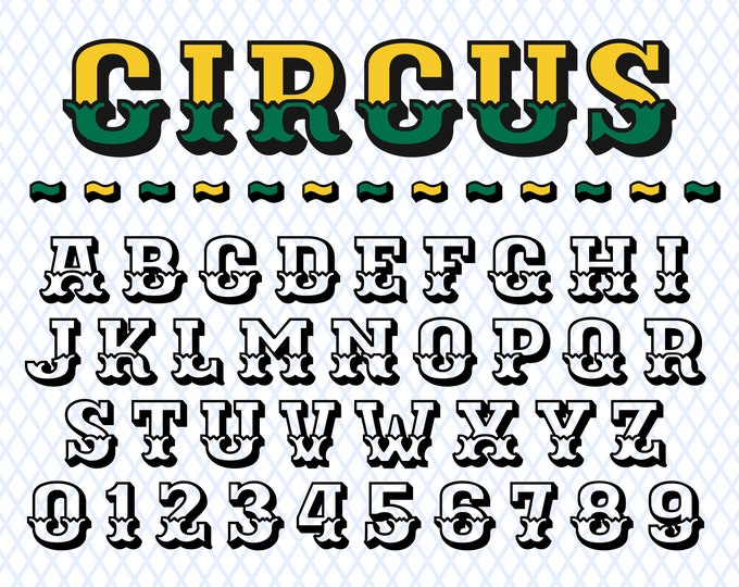 Circus Font Carnival Font Old Circus Font Vintage Circus Font Circus ...